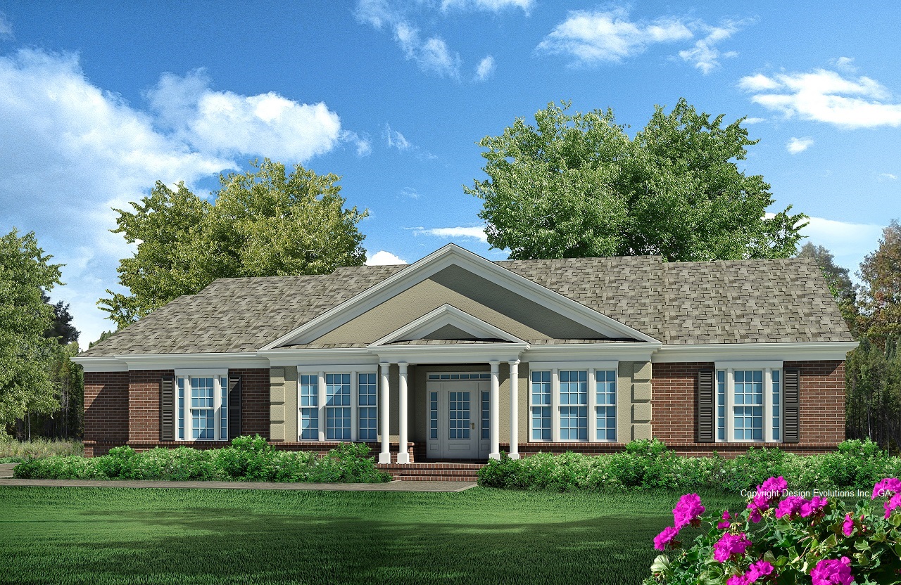 One Story House Plans - Design Evolutions Inc., GA